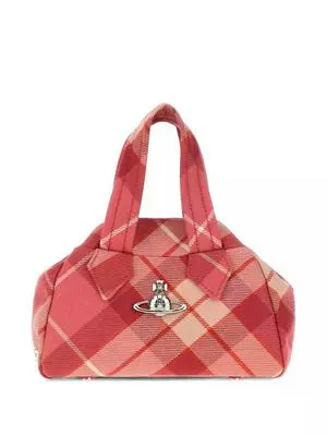 VIVIENNE WESTWOOD Archive Tartan Wool Tote Bag - Pink