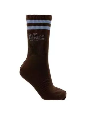Lacoste Logo-embroidered Striped Socks - Multicolour