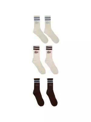 Lacoste Logo-embroidered Striped Socks
