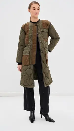 3.1 Phillip Lim Quilted Nylon Combo Coat