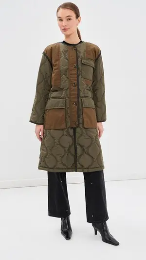3.1 Phillip Lim Quilted Nylon Combo Coat
