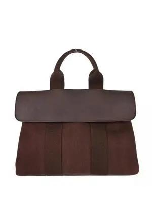 Hermès 2006 Valparaiso Pm Toile Chevrons Tote Bag - Brown