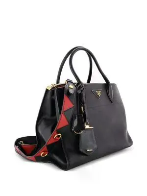 Prada Paradigme Tote Saffiano Leather Medium Satchel - Black