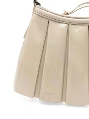 Lacoste S Lenglen Pleated Patent-finish Clutch Bag