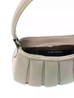 Lacoste S Lenglen Pleated Patent-finish Clutch Bag