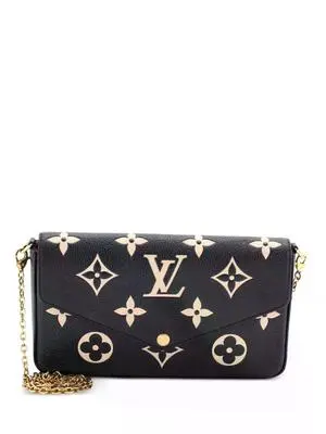LOUIS VUITTON Felicie Pochette Bicolor Monogram Empreinte Giant Crossbody Bag