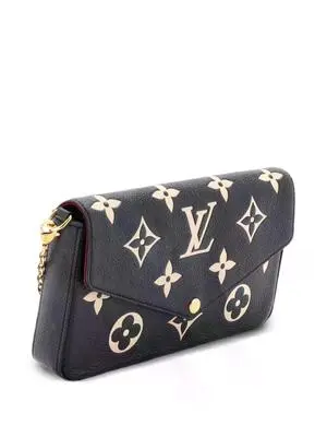 LOUIS VUITTON Felicie Pochette Bicolor Monogram Empreinte Giant Crossbody Bag