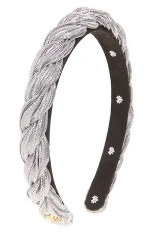 Lele Sadoughi Juliet Pleated Headband - Silver