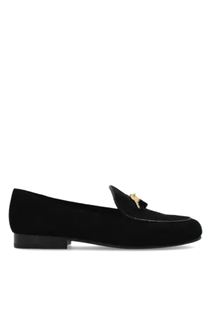 Tory Burch Suede Loafers ‘lock Smoking - Black
