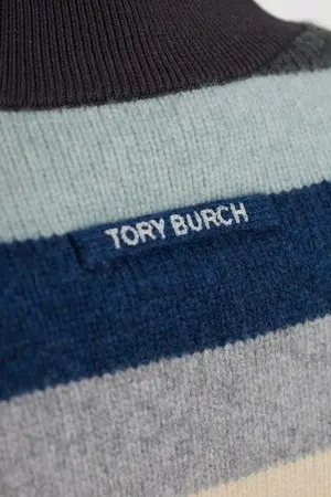 Tory Burch Wool Sweater With A Stand-up Collar