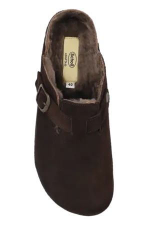 DR. SCHOLL'S SHOES Leather Slides ‘fae New F - Brown