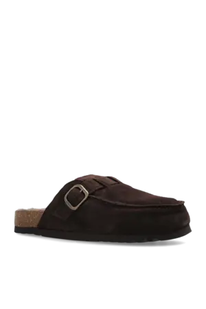 DR. SCHOLL'S SHOES Leather Mules ‘dakota Fur - Brown