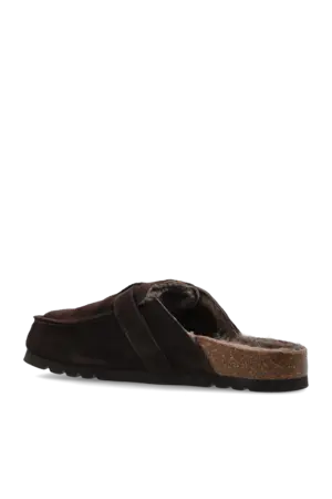DR. SCHOLL'S SHOES Leather Mules ‘dakota Fur - Brown