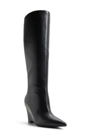 Aldo Zalya Wedge Knee High Boot - Black