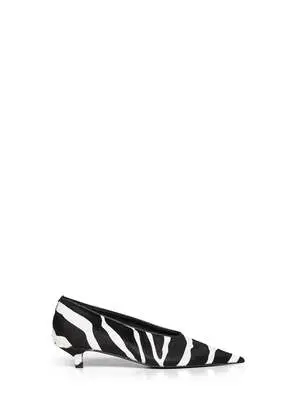TOTEME Zebra-print Pony Hair Sharp Kitten-heel Pumps - Multicolor