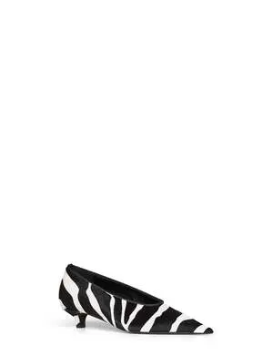 TOTEME Zebra-print Pony Hair Sharp Kitten-heel Pumps - Multicolor