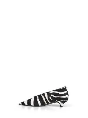 TOTEME Zebra-print Pony Hair Sharp Kitten-heel Pumps - Multicolor