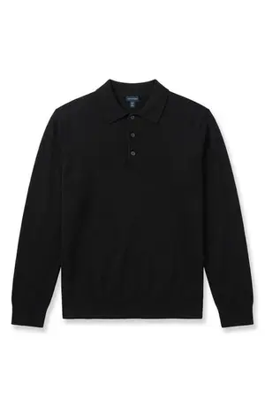 Scott Barber 12gg Cashmere Quarter Zip Sweater - Black