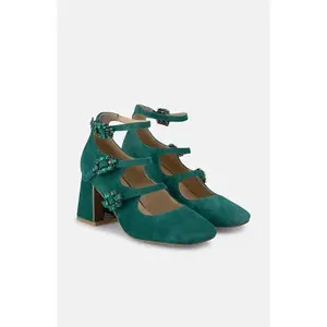 ALMA EN PENA Buckle Heeled Shoes Pine
