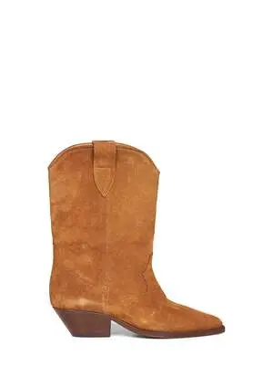 Isabel Marant Étoile Cognac Suede Duerto Western Boots - Multicolor