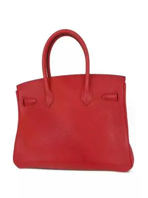 Hermès 2017 30 Birkin Tote Bag - Red