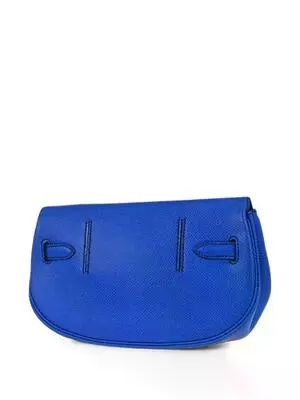 Hermès Kelly Courchevel Leather Clutch Bag - Blue