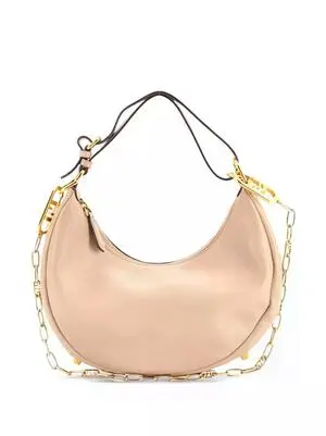 Fendi Fendigraphy Bag Leather Small Shoulder Bag - Neutrals