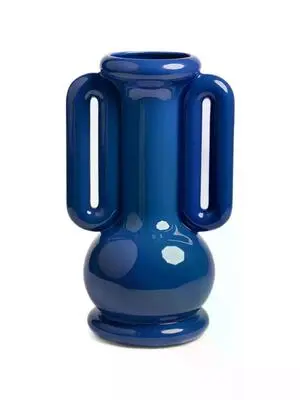 &K AMSTERDAM Amfora Glazed Stoneware Vase - Blue