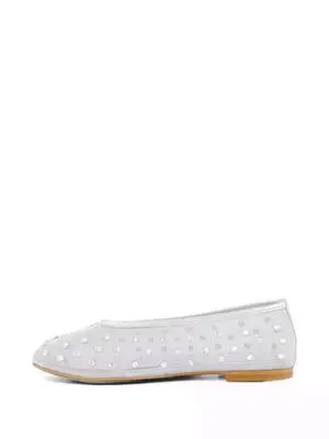 TORAL SHOES Crystal-embellished Mesh Ballet Flats