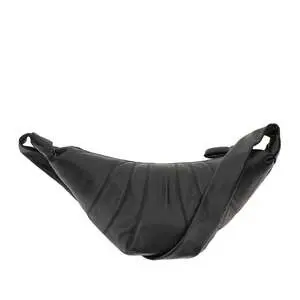 LEMAIRE Nappa Leather Medium 'croissant' Bag - Black