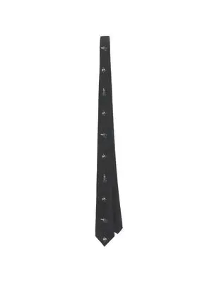 Marni Floral-print Silk Tie - Black