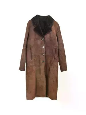 Loewe Shearling-lined Leather Coat - Brown