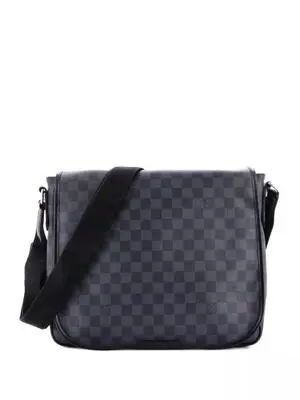 LOUIS VUITTON Daniel Messenger Bag Damier Graphite Mm Crossbody Bag - Black