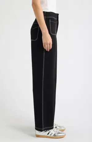 CITY BLUES Patch Pocket Straight Leg Jeans
