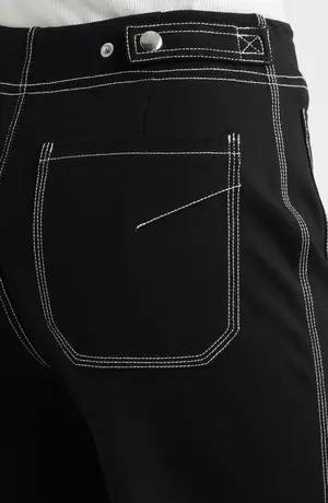 CITY BLUES Patch Pocket Straight Leg Jeans