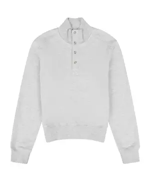 ENTIRE STUDIOS Button-up High-neck Sweater - Grey