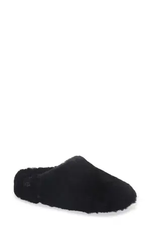 UGG Elea Fluffed Genuine Shearling Slip-on - Black