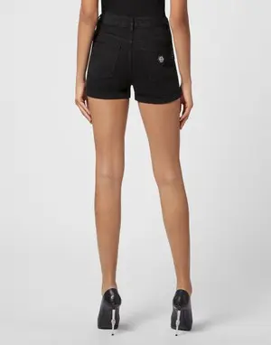 Philipp Plein Denim Hot Pants