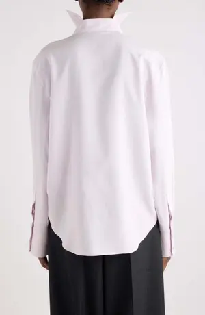 Givenchy Deconstructed Collar Silk Shirt - Ecru