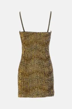 Missoni Abito Corto Smanicato Caperdoni Paillettes - Oro