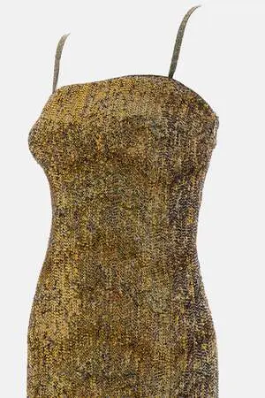 Missoni Abito Corto Smanicato Caperdoni Paillettes - Oro