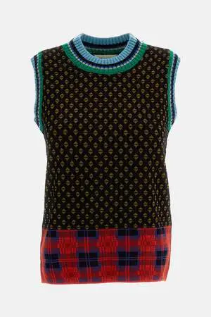 Dries Van Noten Top In Maglia Jacquard - Multicolore