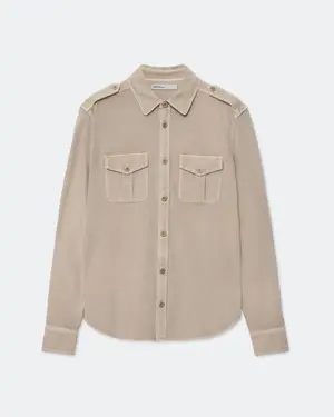 ALLSAINTS Foley Regular-fit Military Shirt - Brown