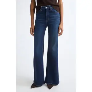 Veronica Beard Joplin High Waist Wide Flare Jeans - Riptide