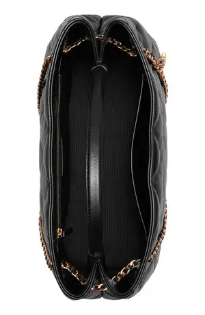 Tory Burch Fleming Carryall Leather Tote - Black