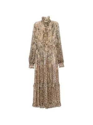 Etro Leopard-print Maxi Dress - Brown