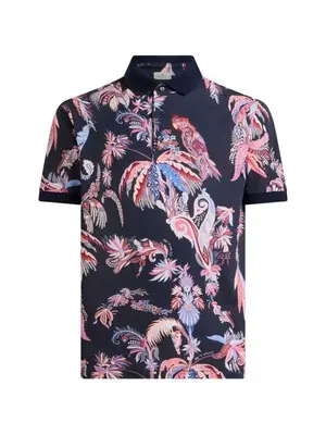 Etro Palm And Parrot Print Polo Shirt - Multi
