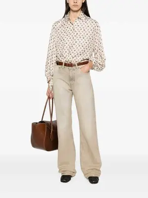 Max Mara Oversized Printed Silk Shirt