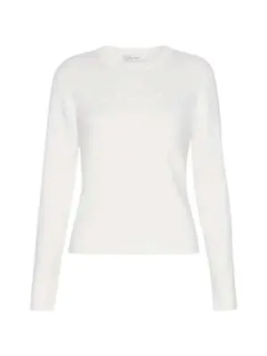 Max Mara Wool Knit Sweater With Raised Logo