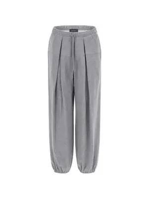 Sportmax Pleated Sweatpants - Grey